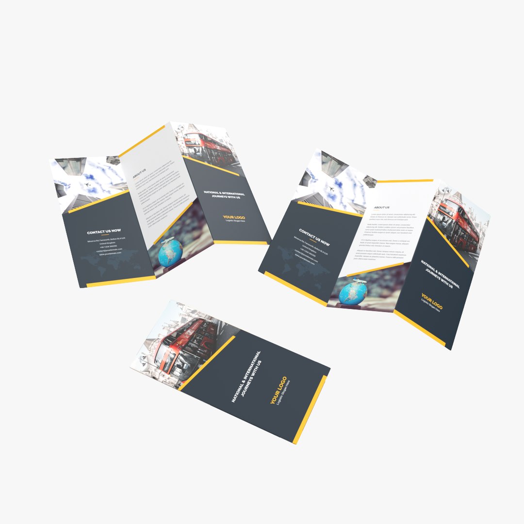 3D Folded Leaflet - TurboSquid 1522112