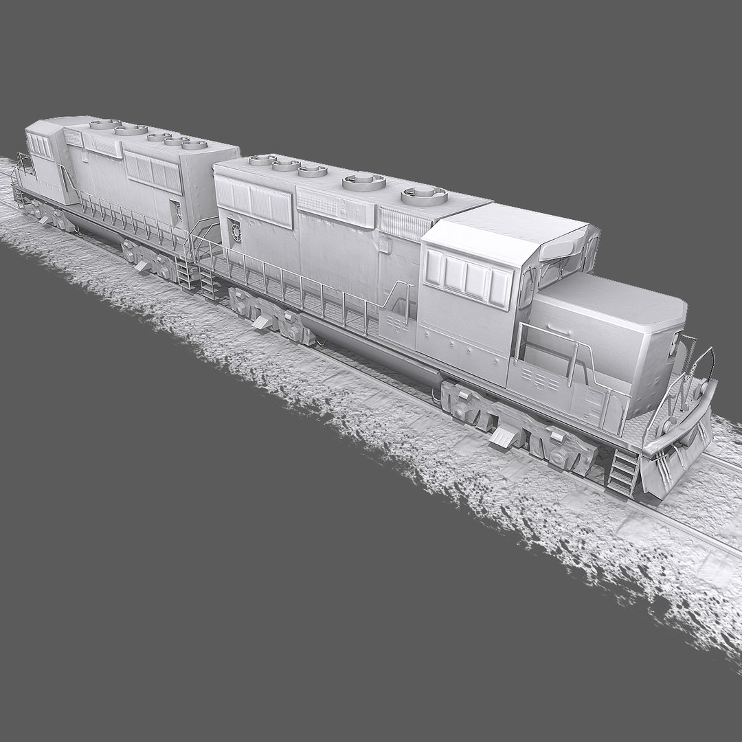 3d Ready Locomotive Engine Train Model