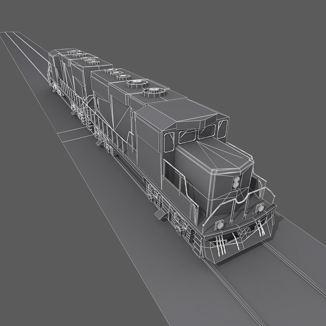 3d Ready Locomotive Engine Train Model