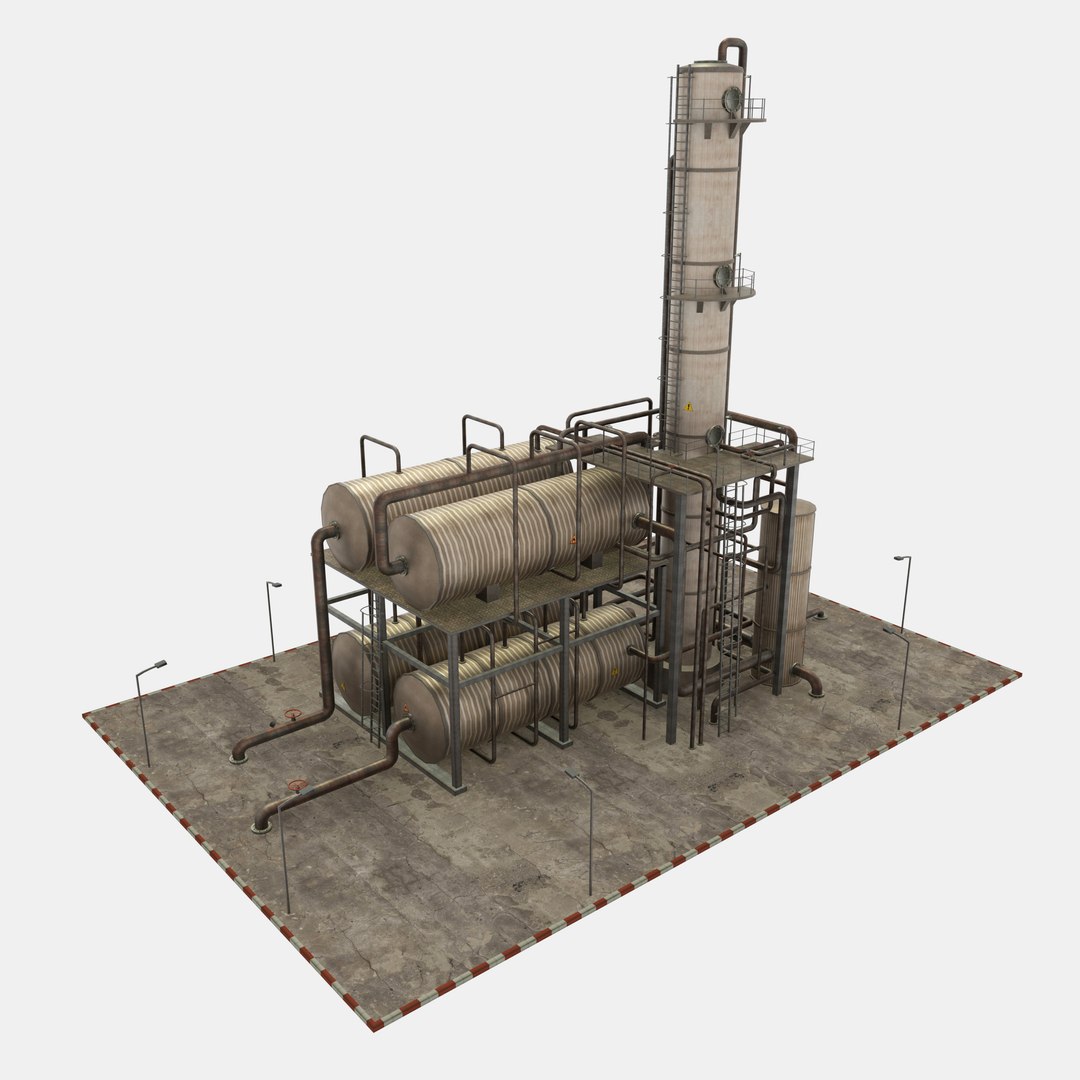 3D Oil Refinery Unit - TurboSquid 1274512