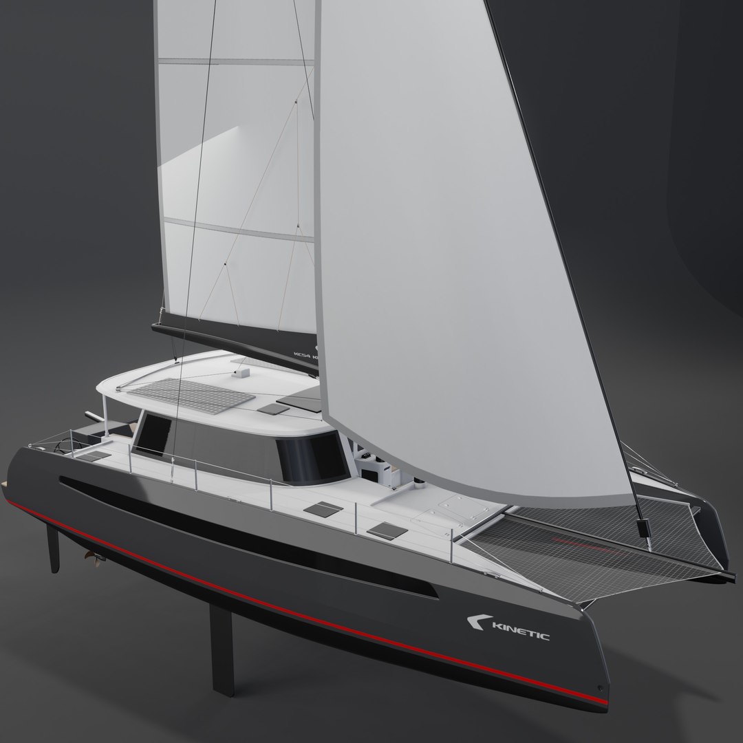 Kinetic Catamarans KC54 Catamaran 3D model - TurboSquid 2172997