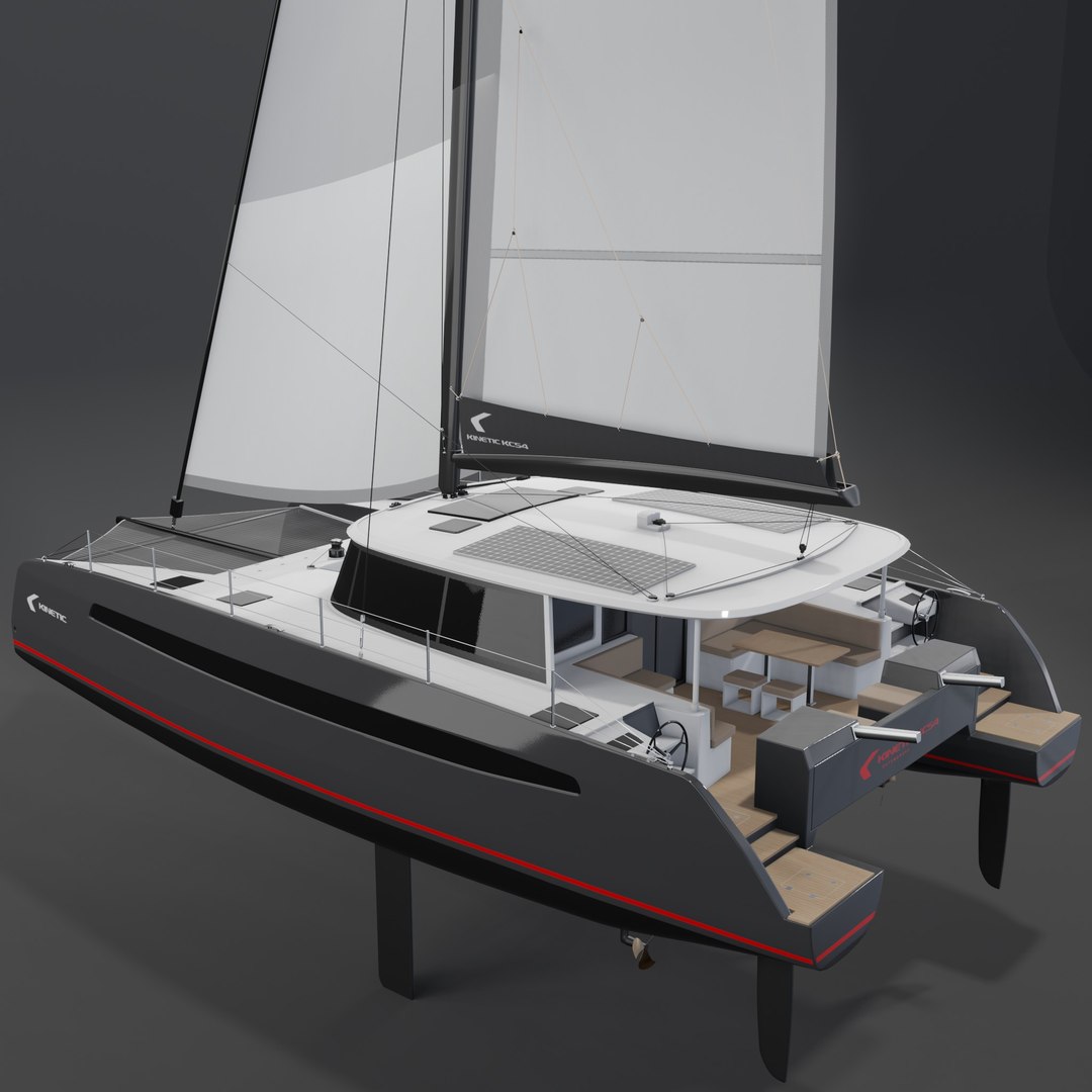 Kinetic Catamarans KC54 Catamaran 3D model - TurboSquid 2172997