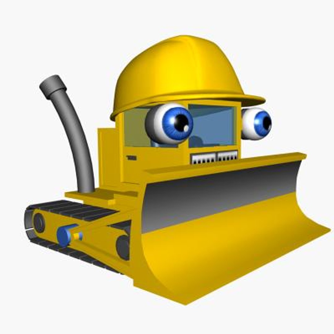 Cartoon Bulldozer 3d Model