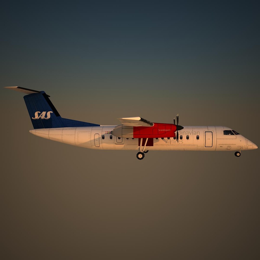 3d bombardier dash 8 sas model