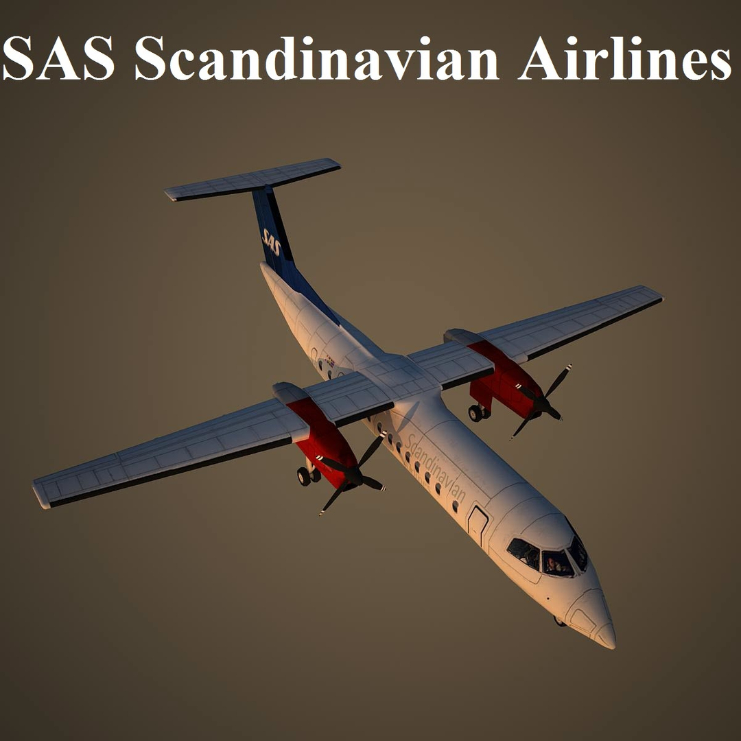 3d bombardier dash 8 sas model