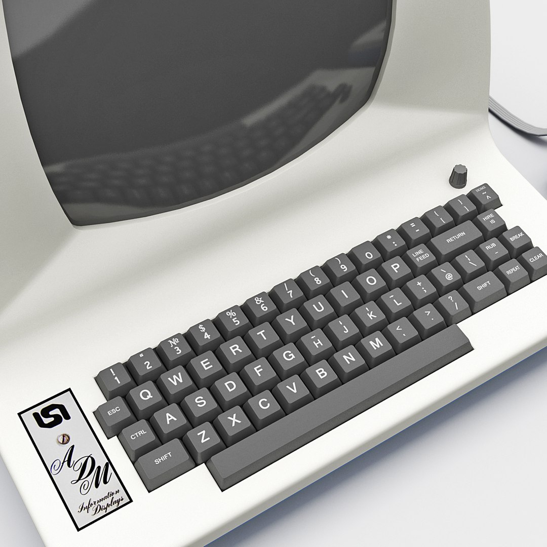 retro terminal adm 3a 3d max