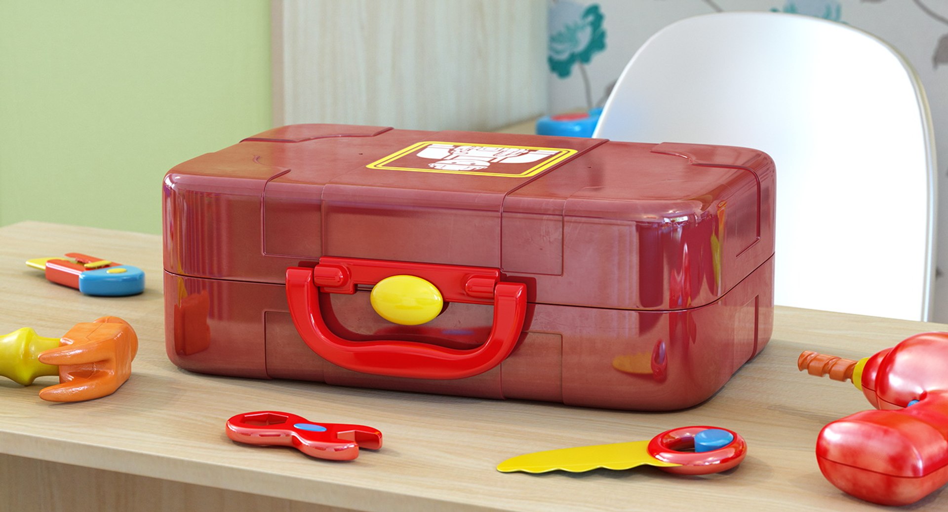 3D Model Closed Toy Tools Box - TurboSquid 1356766