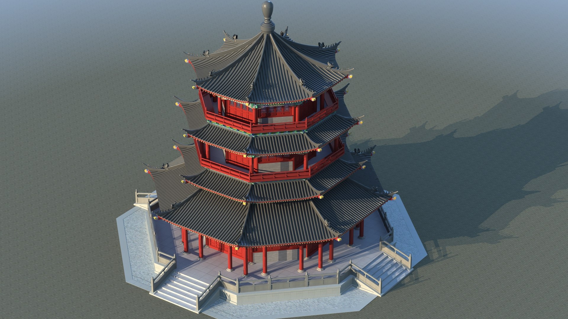 3D Model Chinese Building - TurboSquid 1668589