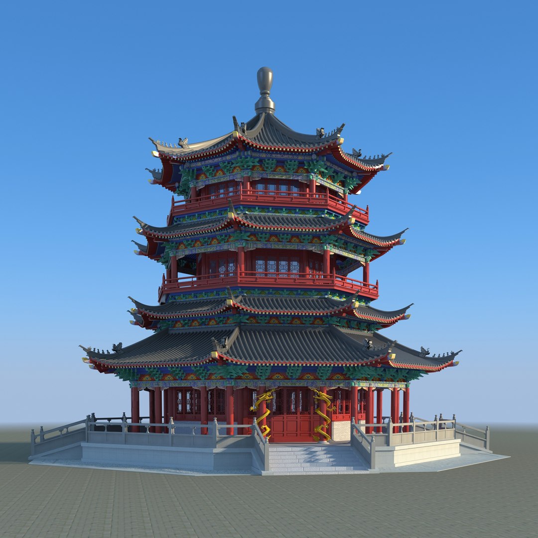 3D Model Chinese Building - TurboSquid 1668589
