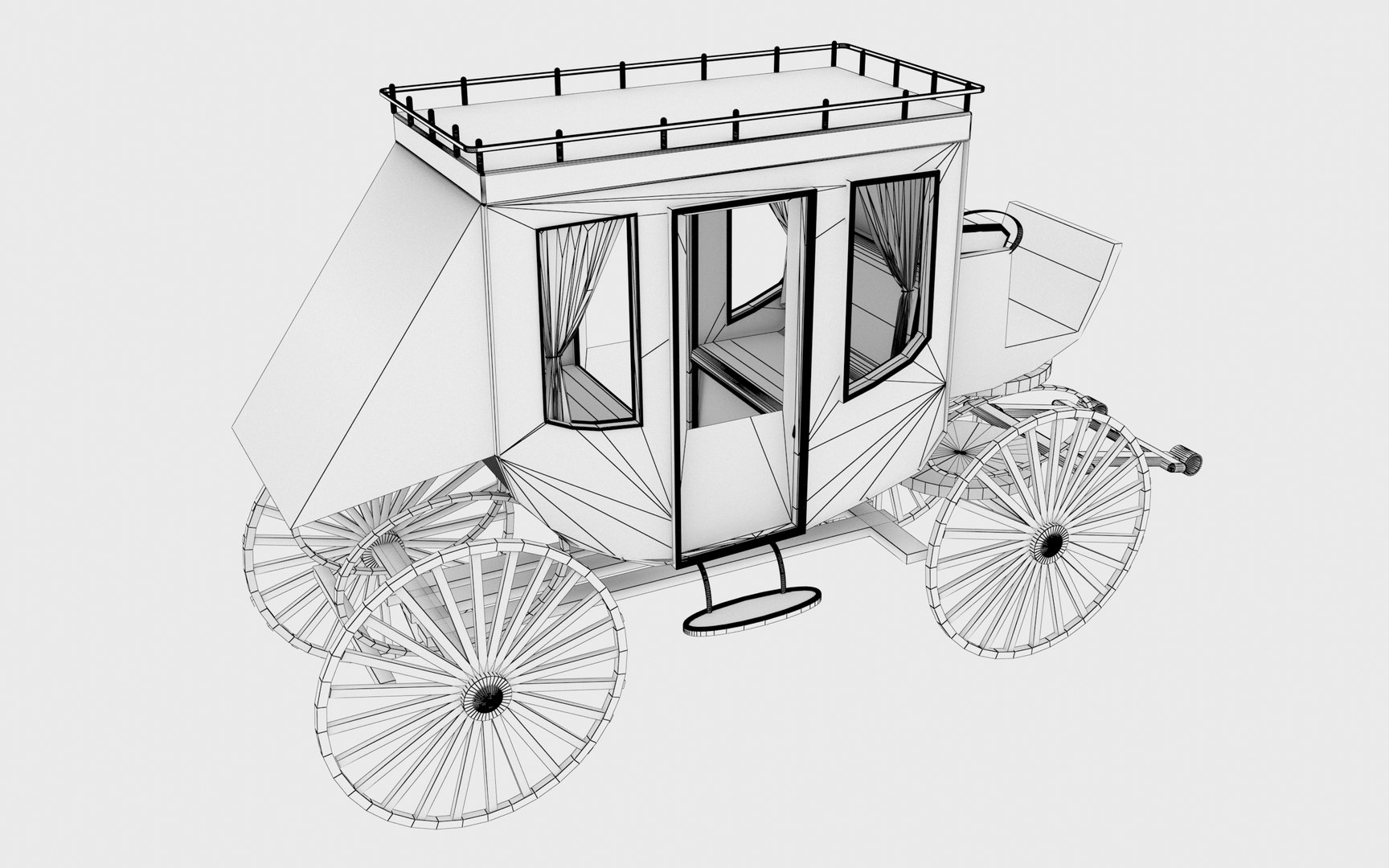 3D Western Wagon Model - TurboSquid 1575032