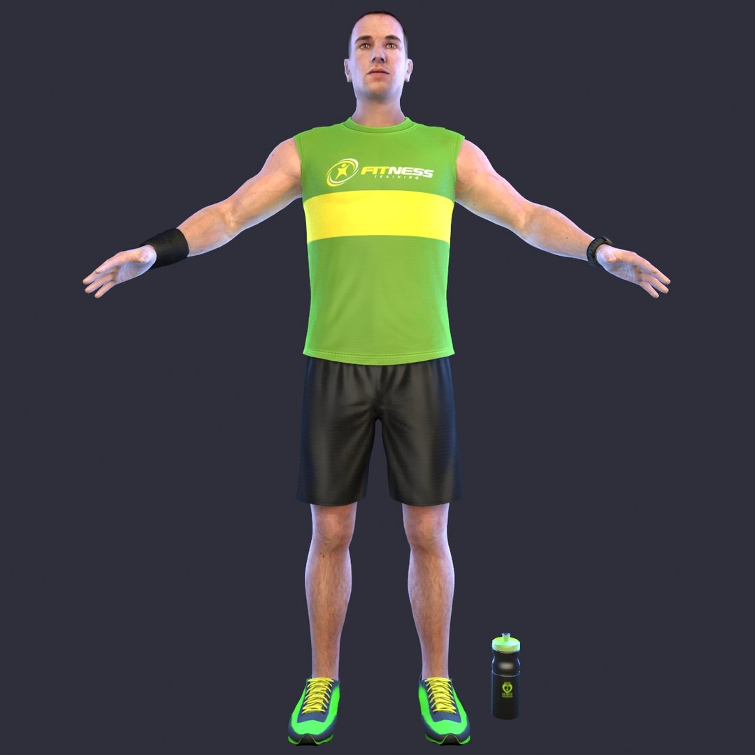 Gym Athlete Model - TurboSquid 1430760