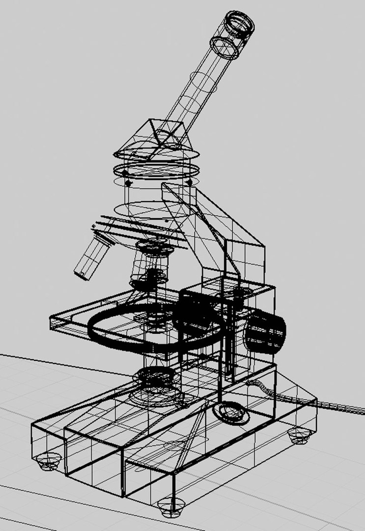 3d model microscope micro