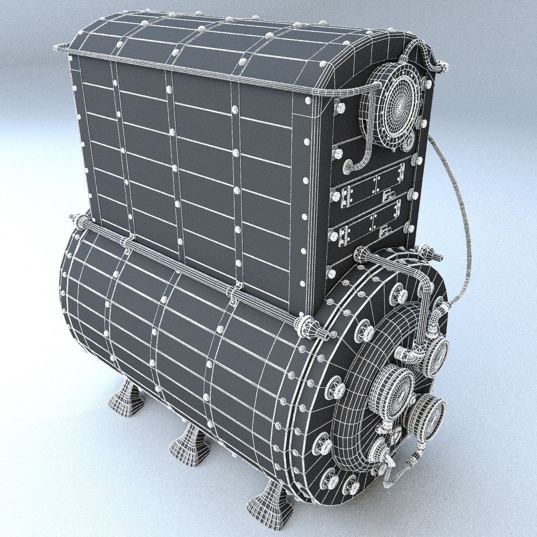 3d Steampunk Boiler Model