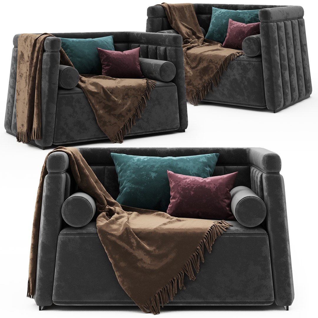Sofa Corner Sofa Armchair Set 3D Model - TurboSquid 2166117