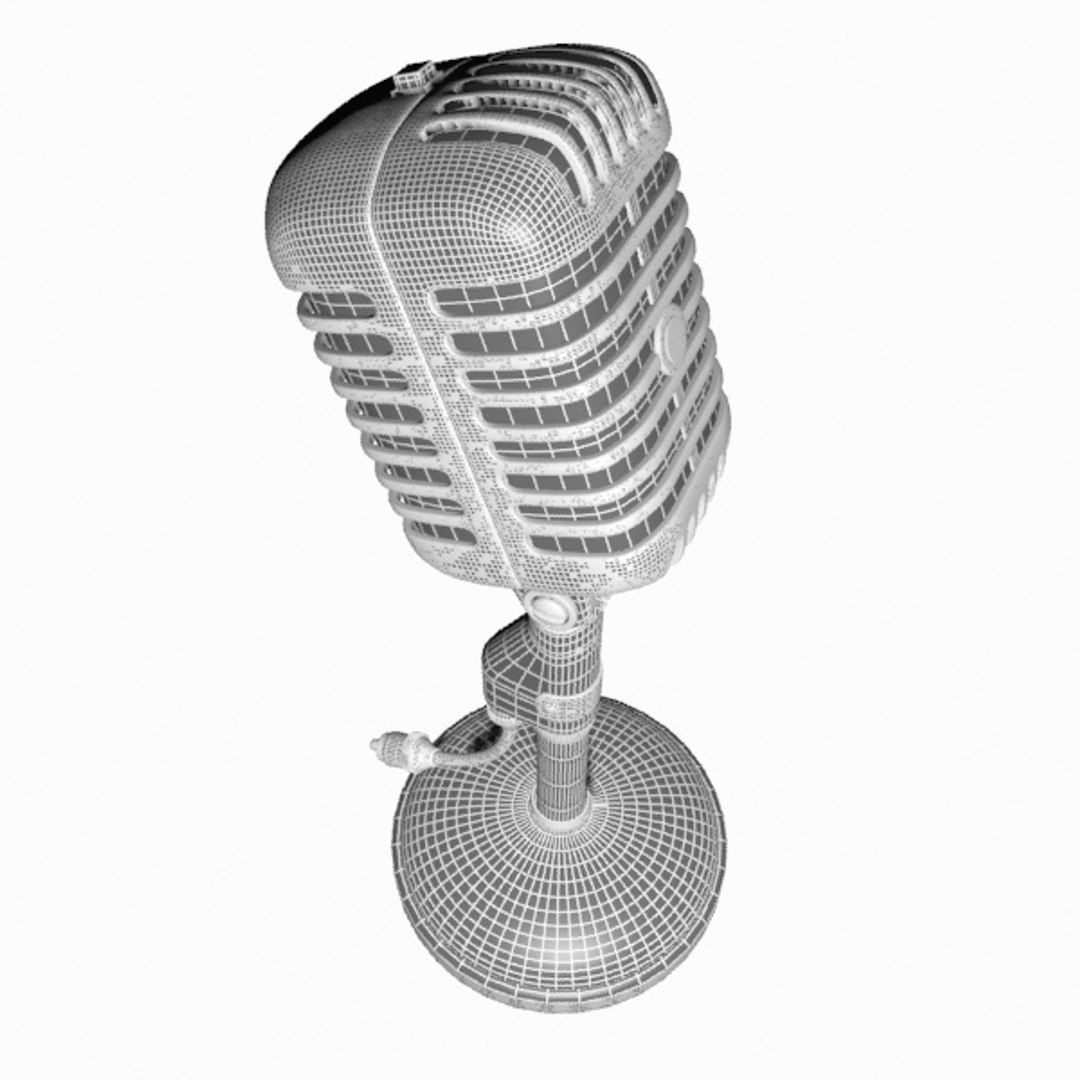 3d Microphone Phone Mic Model