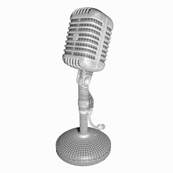 3d microphone phone mic model