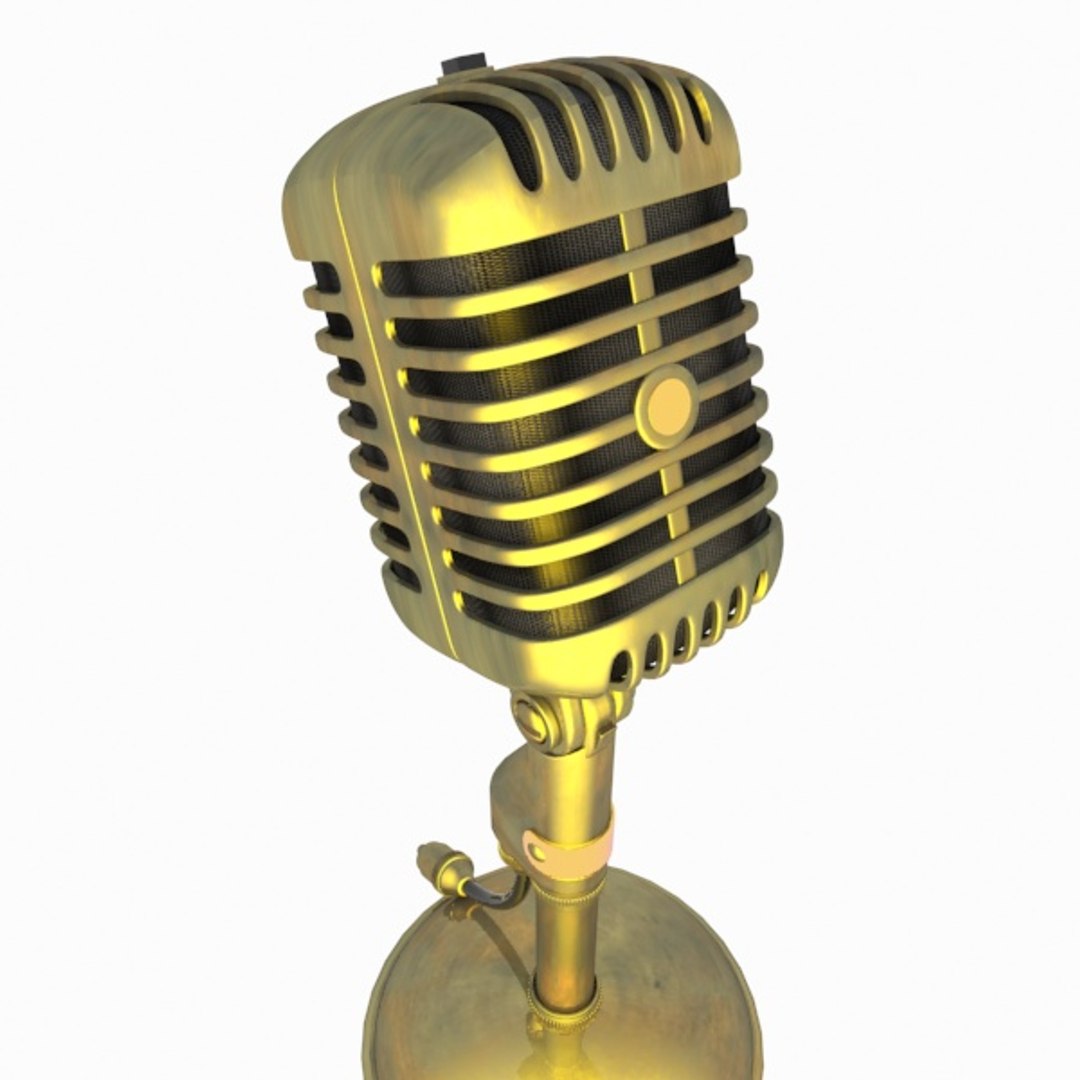 3d Microphone Phone Mic Model