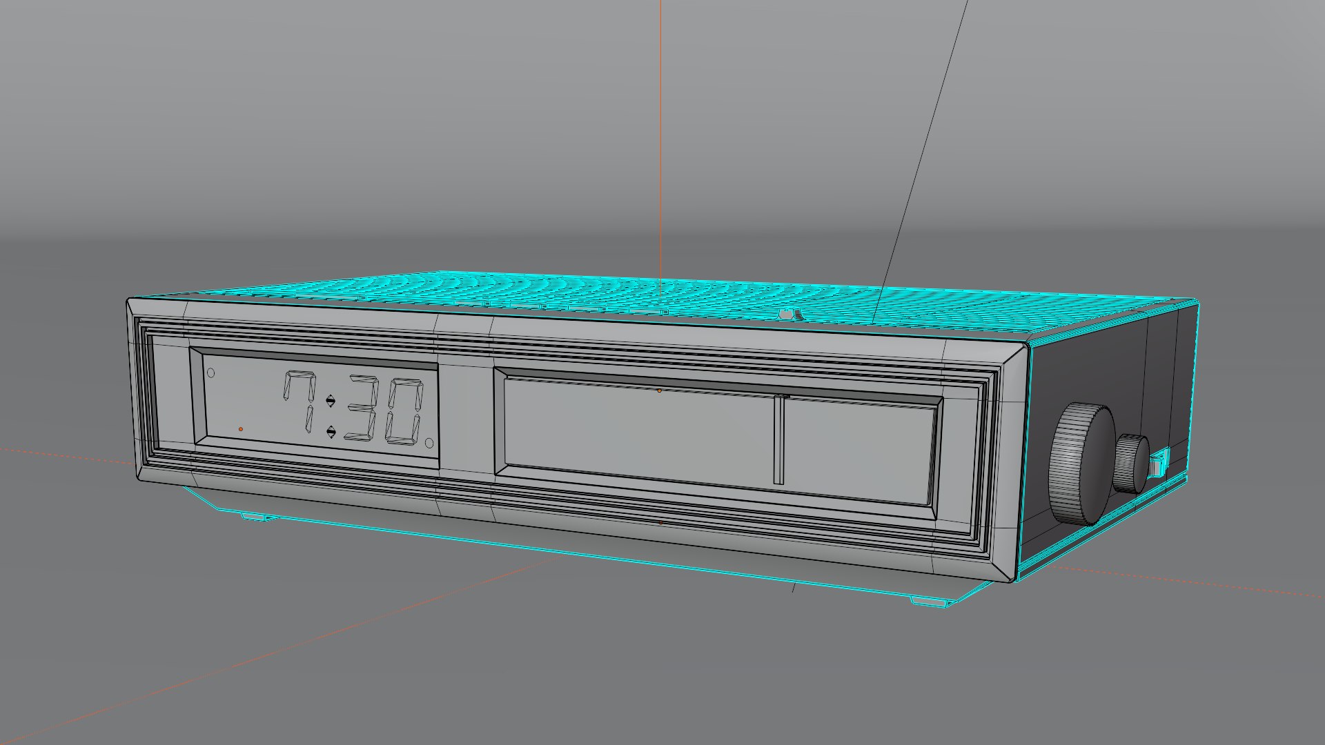 Digital Alarm Clock Radio 3D - TurboSquid 2418635