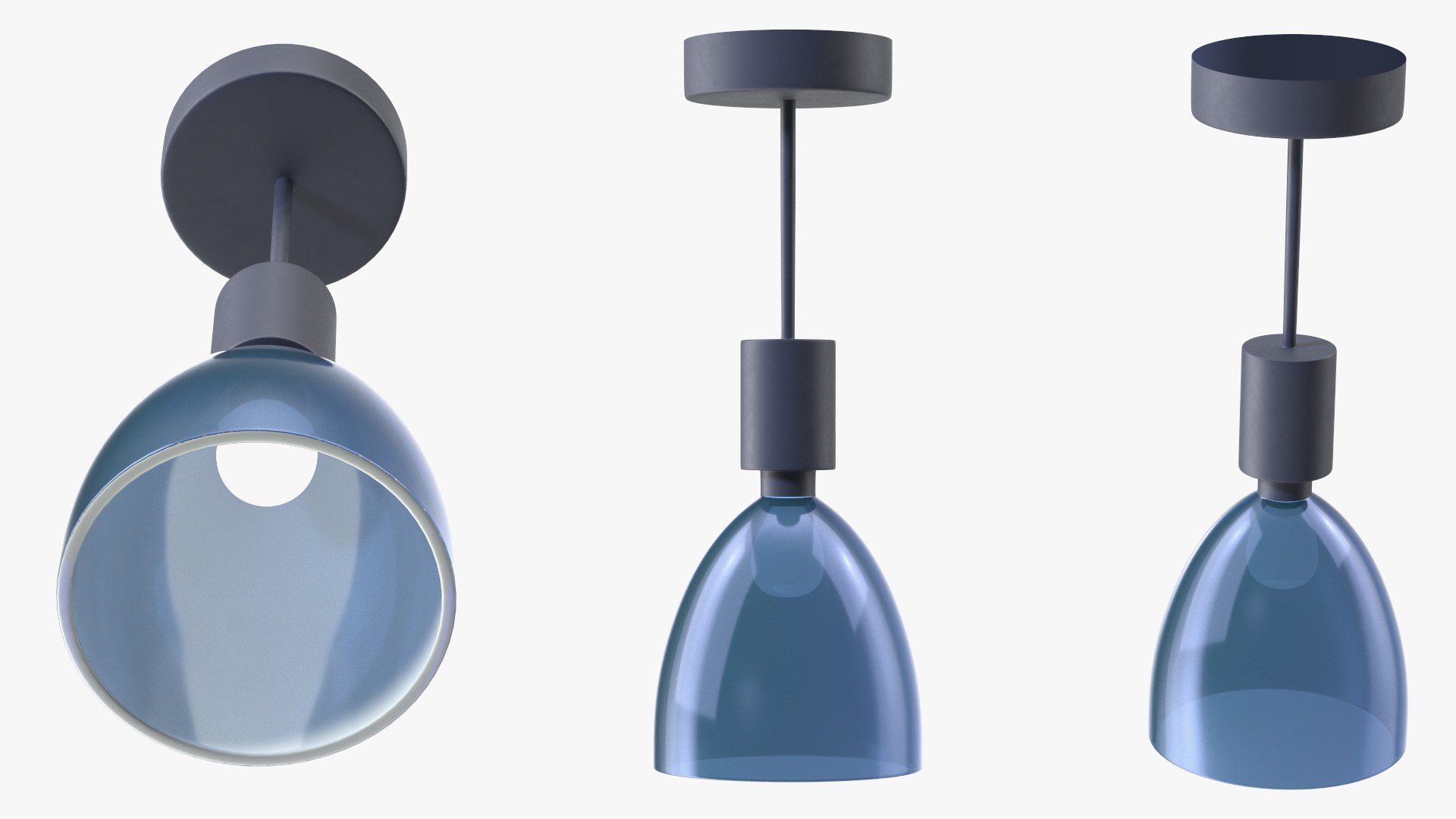 Blue Ceiling Light 3D Model - TurboSquid 2318325