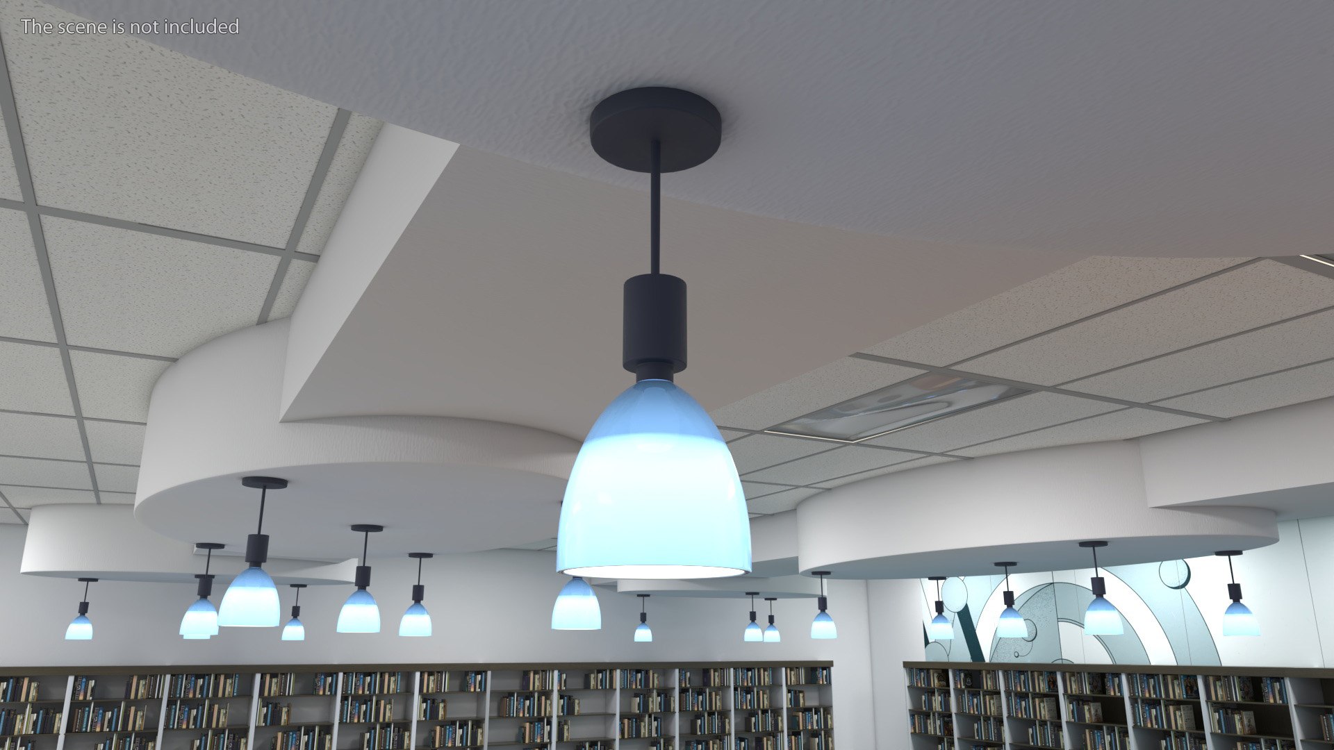 Blue Ceiling Light 3D Model - TurboSquid 2318325