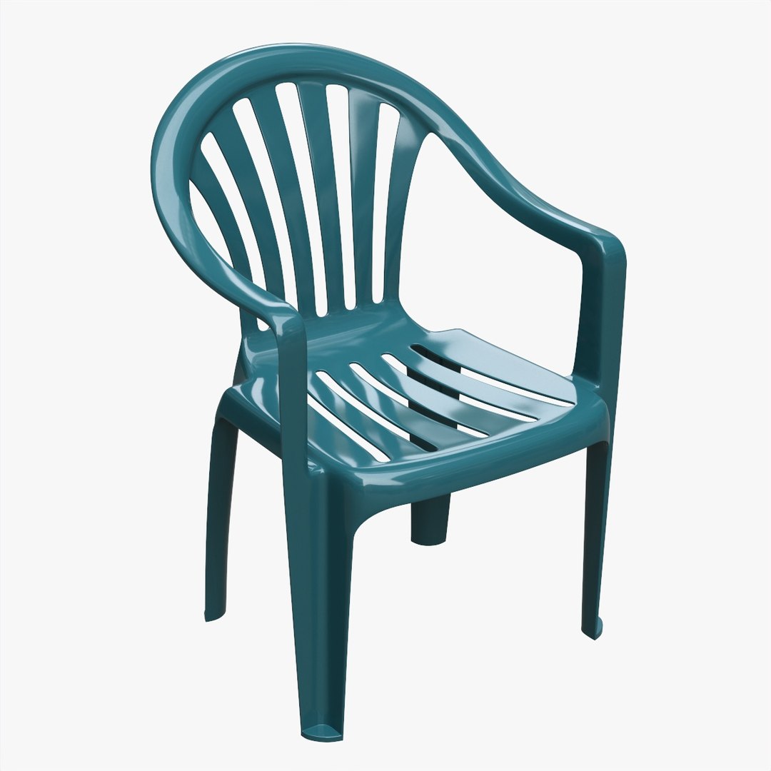 3D Plastic Chair Stackable 02 Model - TurboSquid 1877060