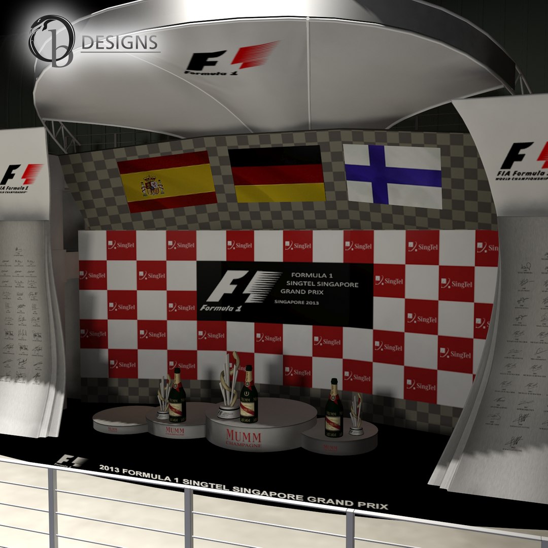 3d Formula Podium Model