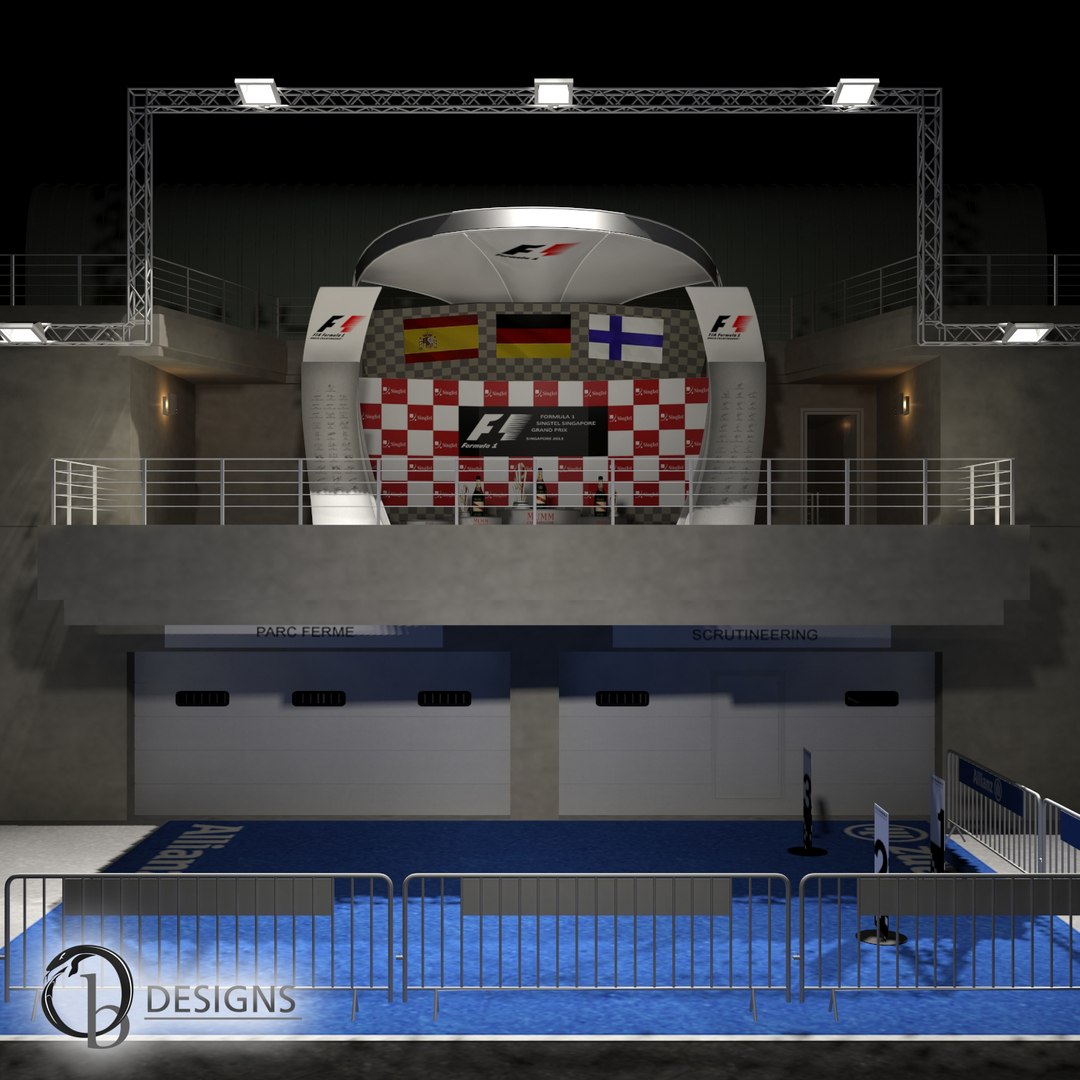 3d Formula Podium Model