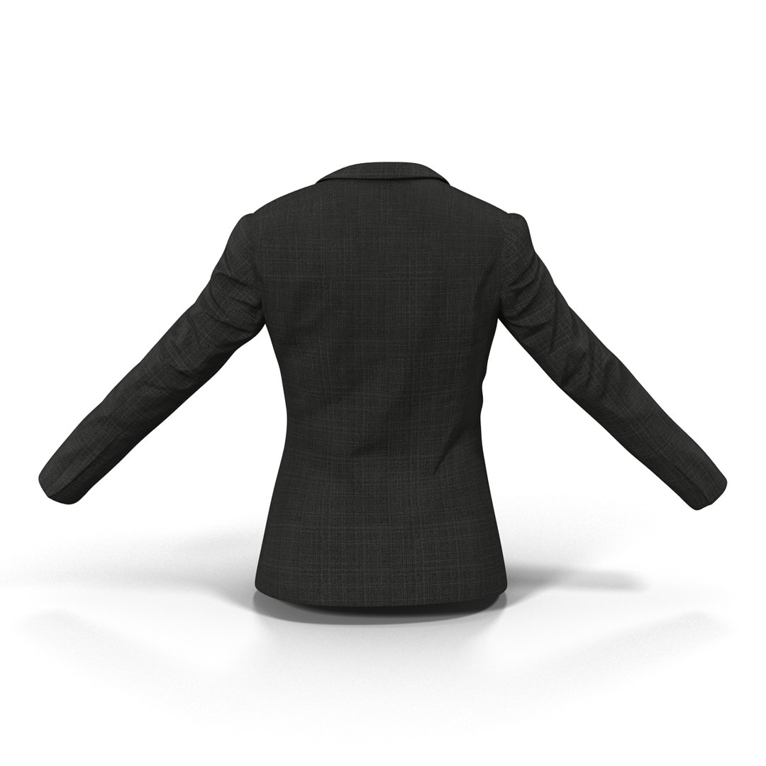 3d Women Suit Jacket Modeled