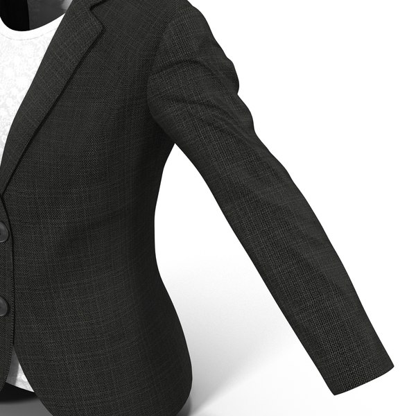 3d women suit jacket modeled