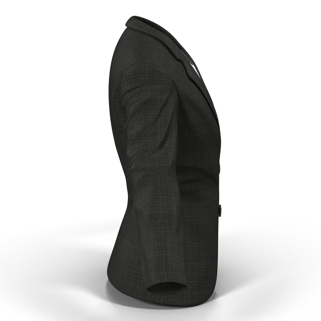 3d women suit jacket modeled