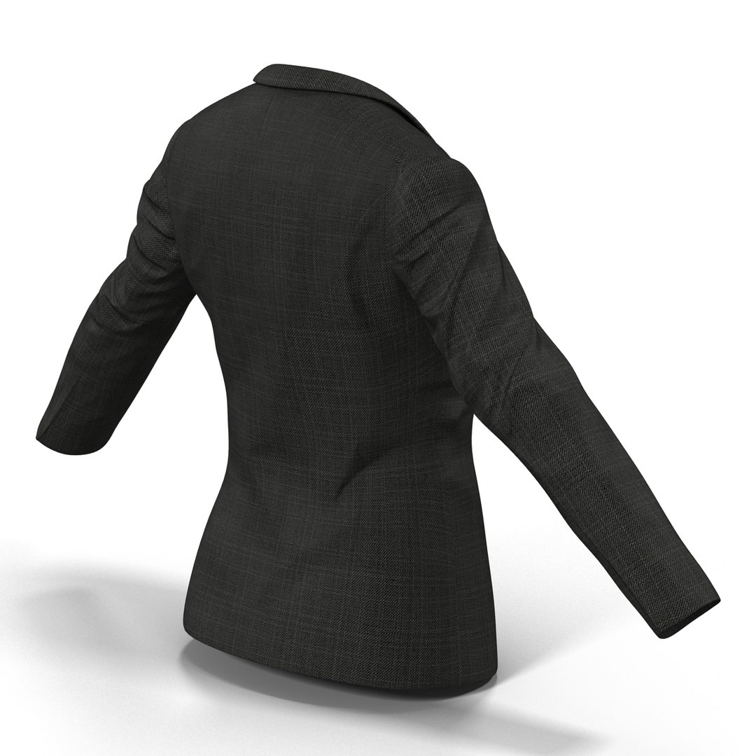 3d Women Suit Jacket Modeled