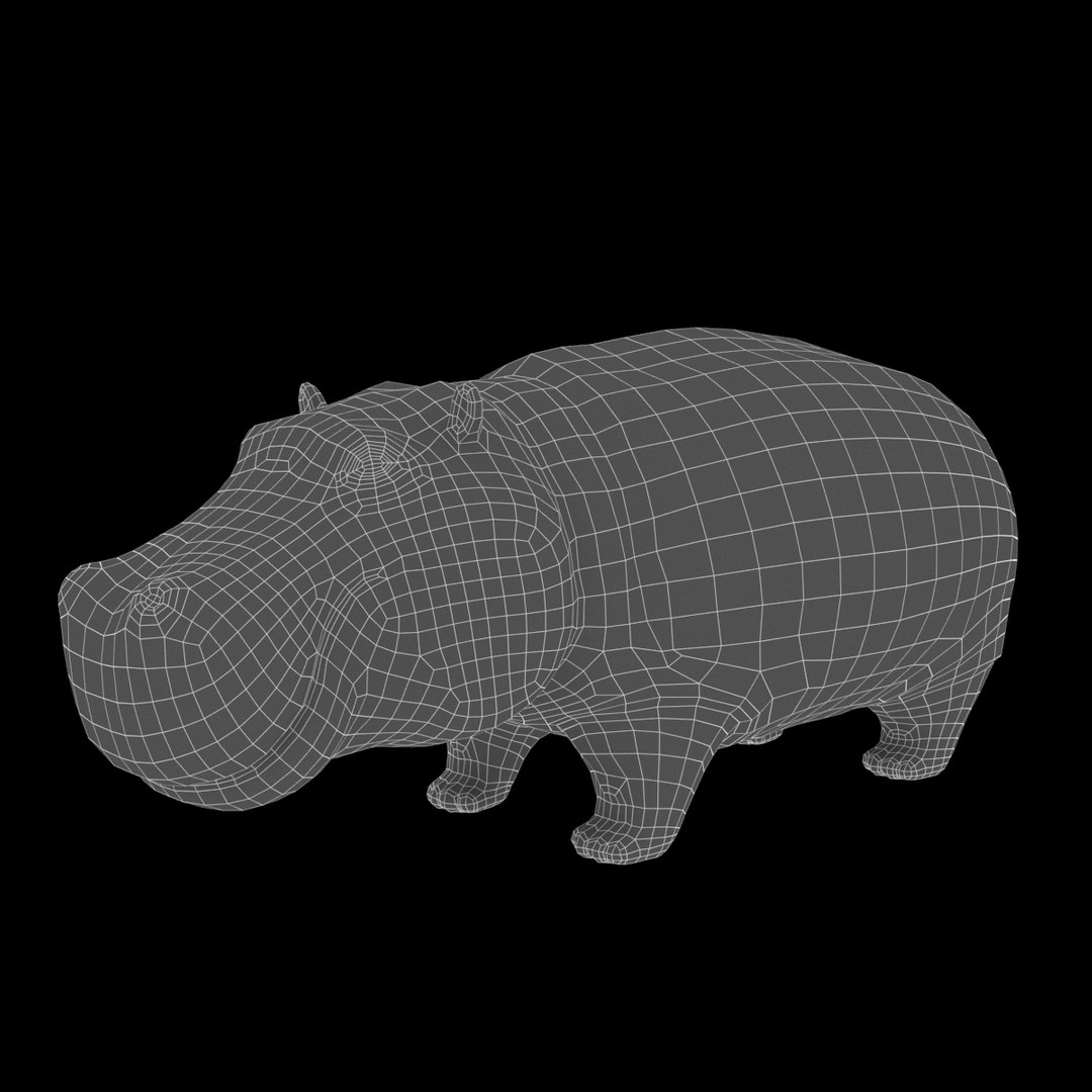 3d figure hippo