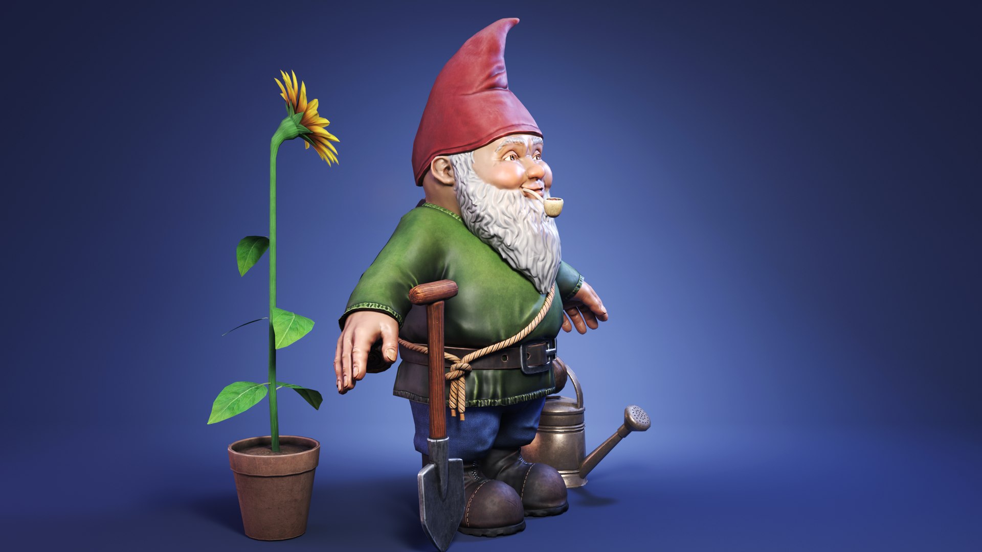 3D Stylized Garden Gnome - TurboSquid 1842033