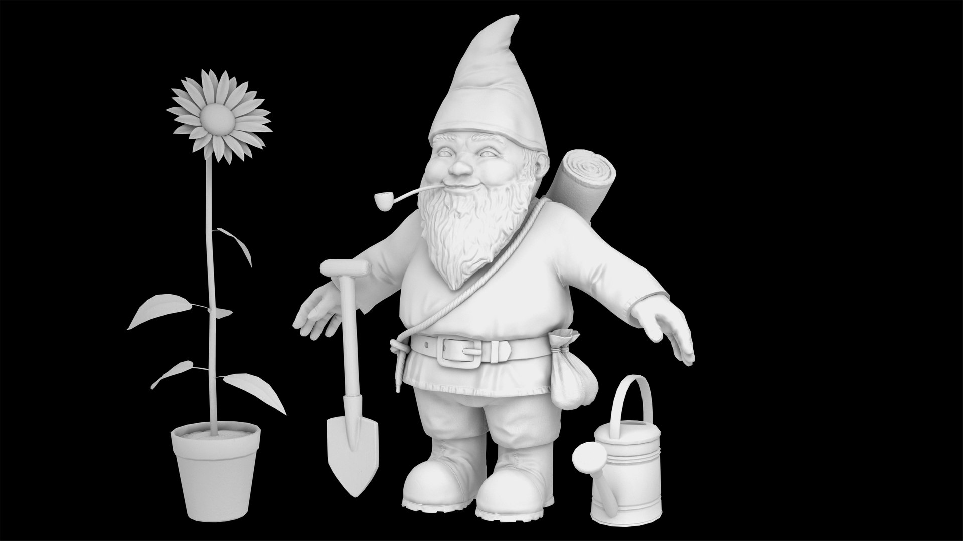 3D Stylized Garden Gnome - TurboSquid 1842033