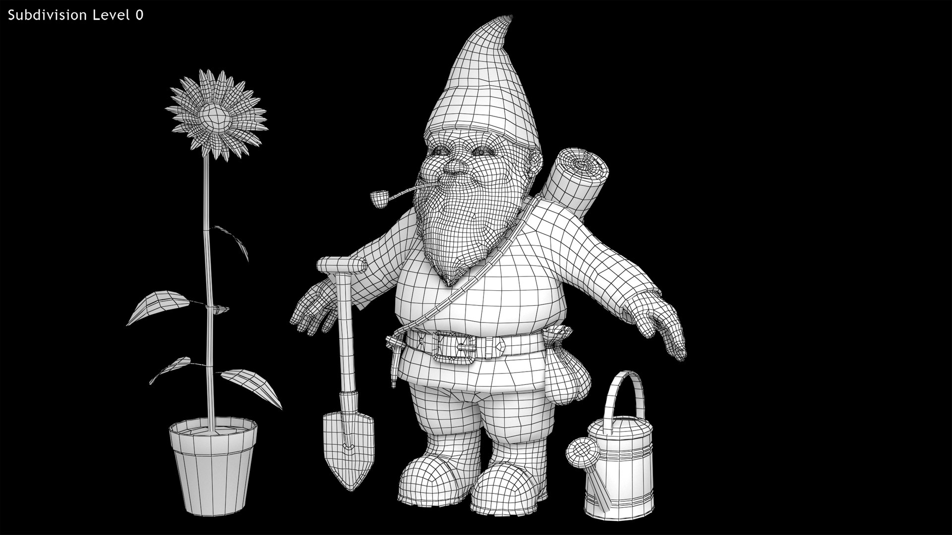 3D Stylized Garden Gnome - TurboSquid 1842033