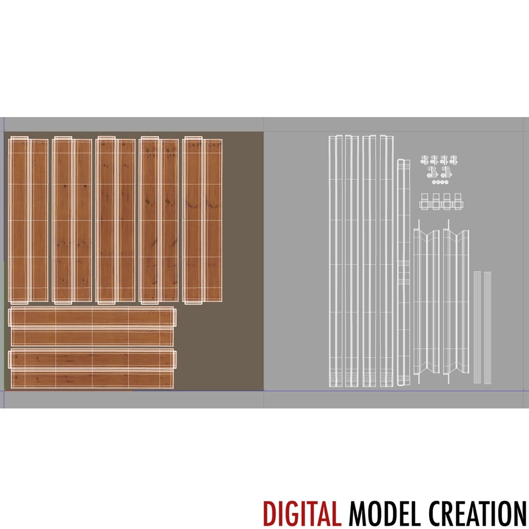 3d Model Of Set Furniture Bistros