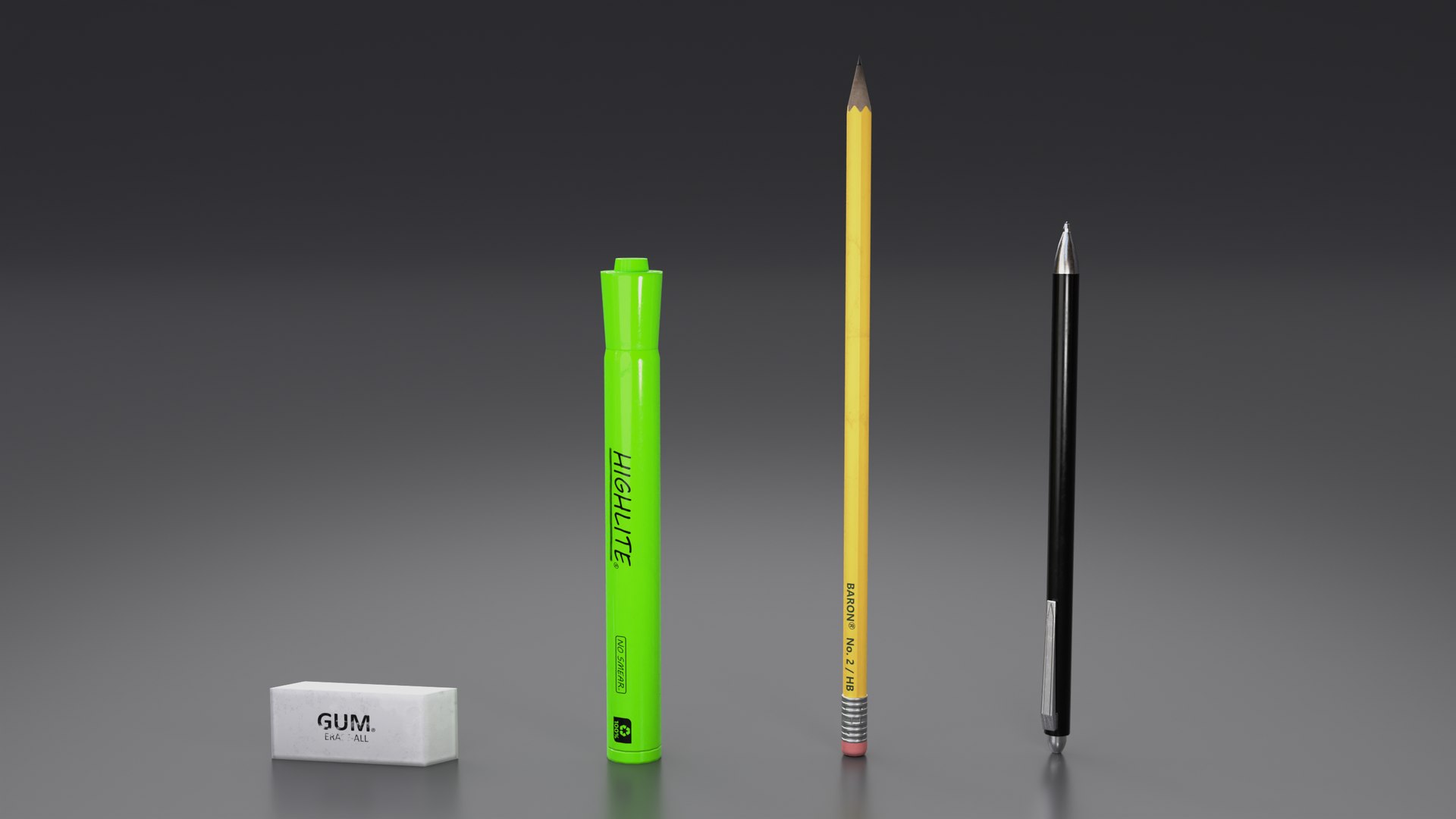 3D Writing Tool Set Pack - TurboSquid 1773387