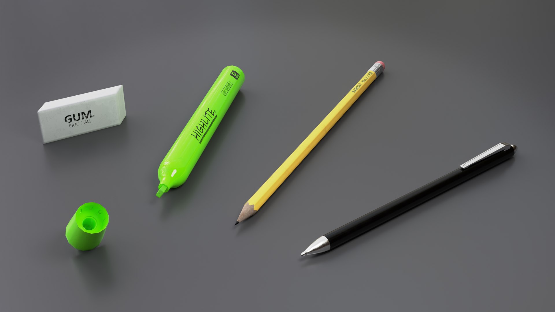 3D Writing Tool Set Pack - TurboSquid 1773387