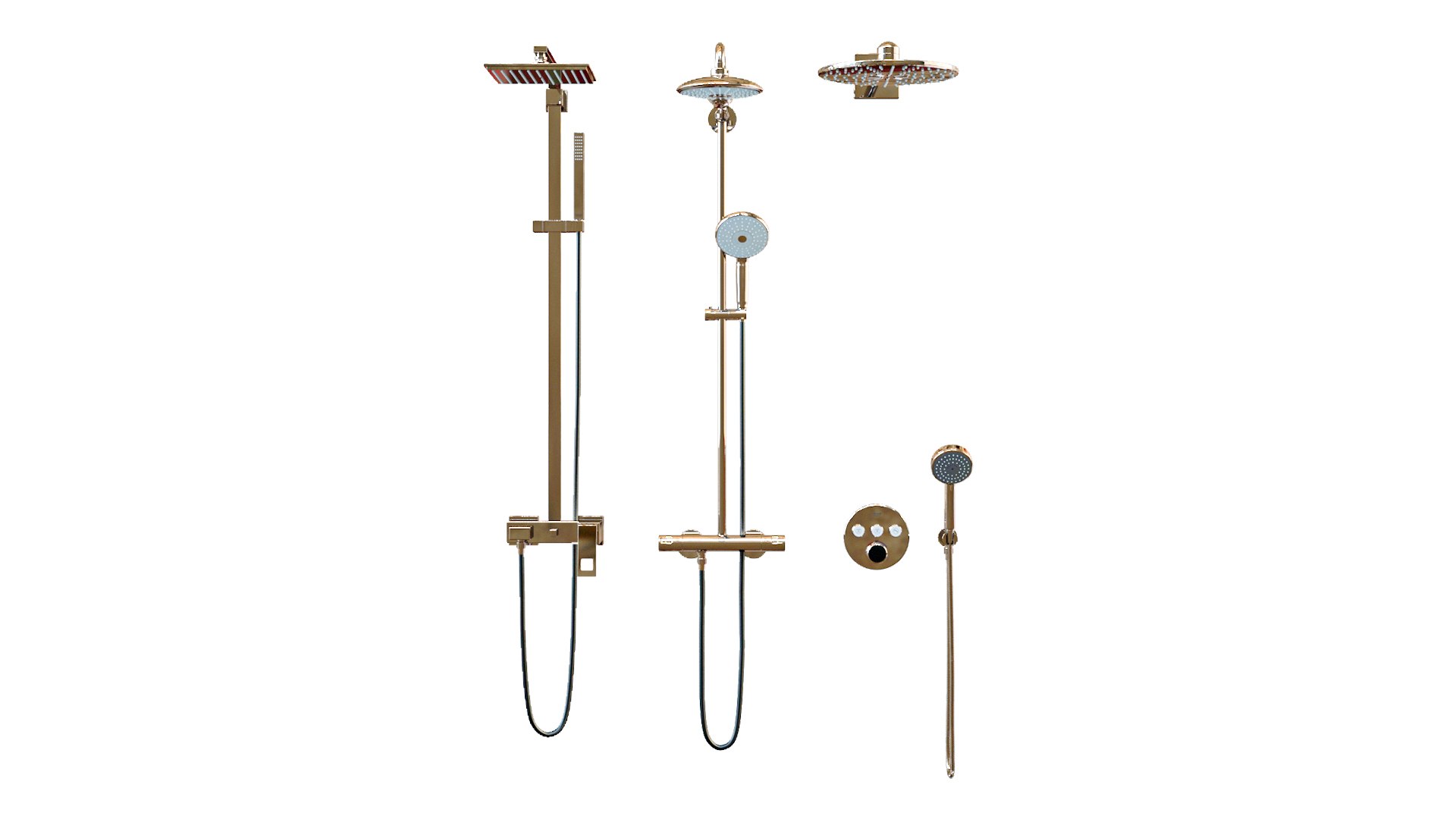 3D Shower System Model - TurboSquid 1942822