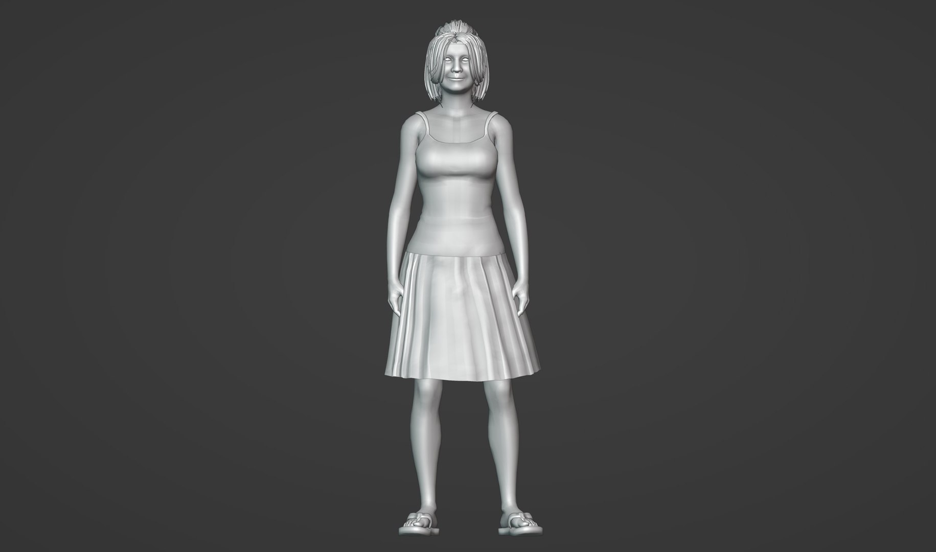3D Modest Woman In Casual Attire - TurboSquid 2194834