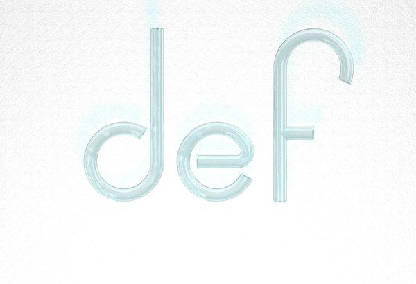 3D def letters glass tube model - TurboSquid 1547137