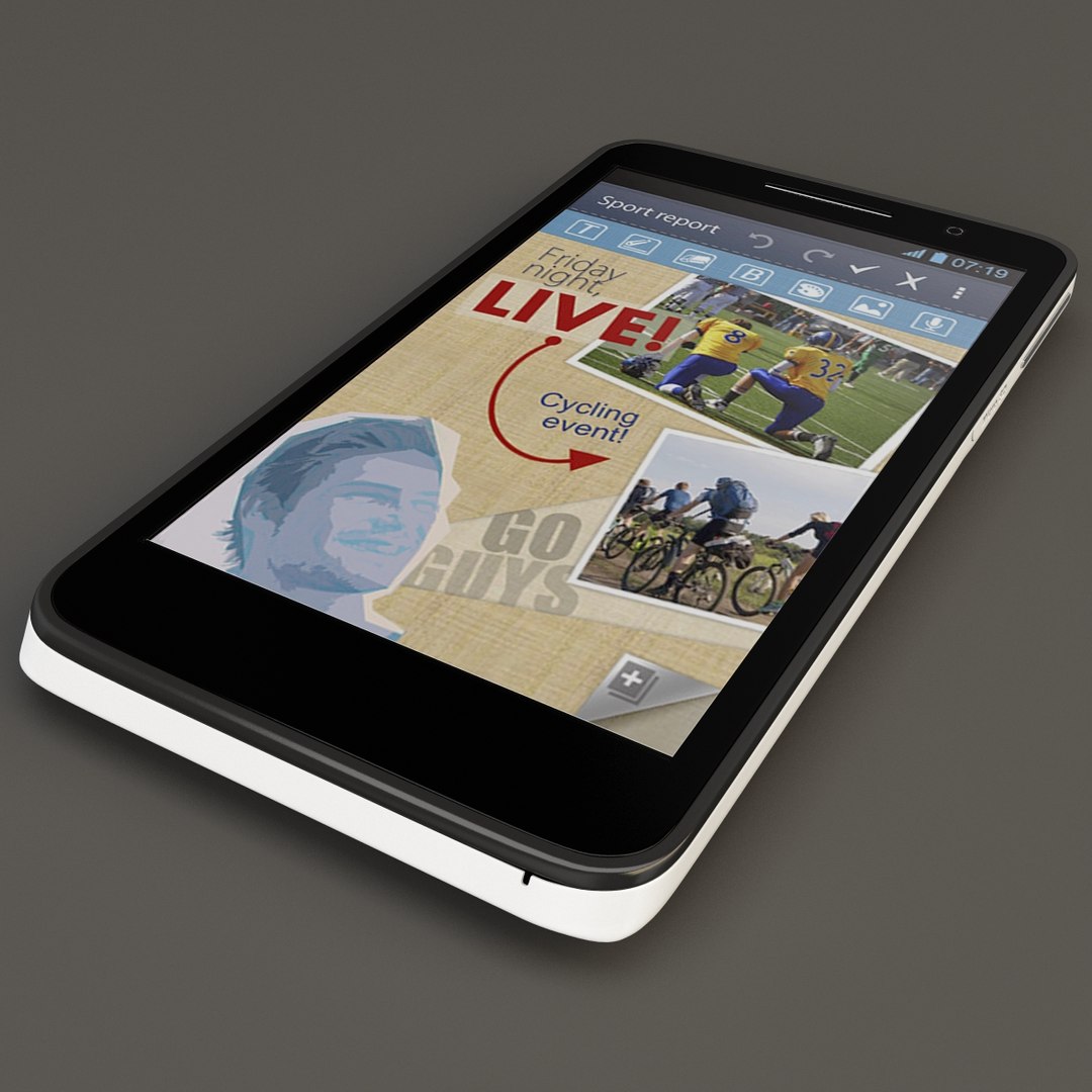 3d Model Alcatel Touch Scribe Hd