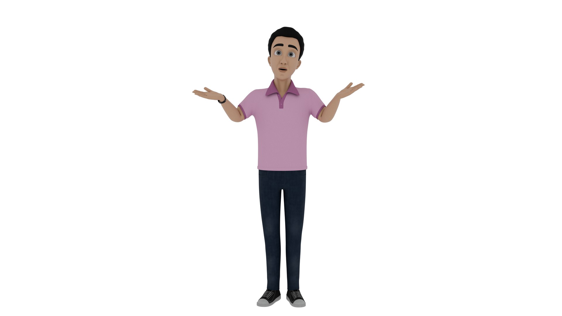 3D Cartoon-Common Man-Character BLENDER RIGGED 3D Model - TurboSquid ...