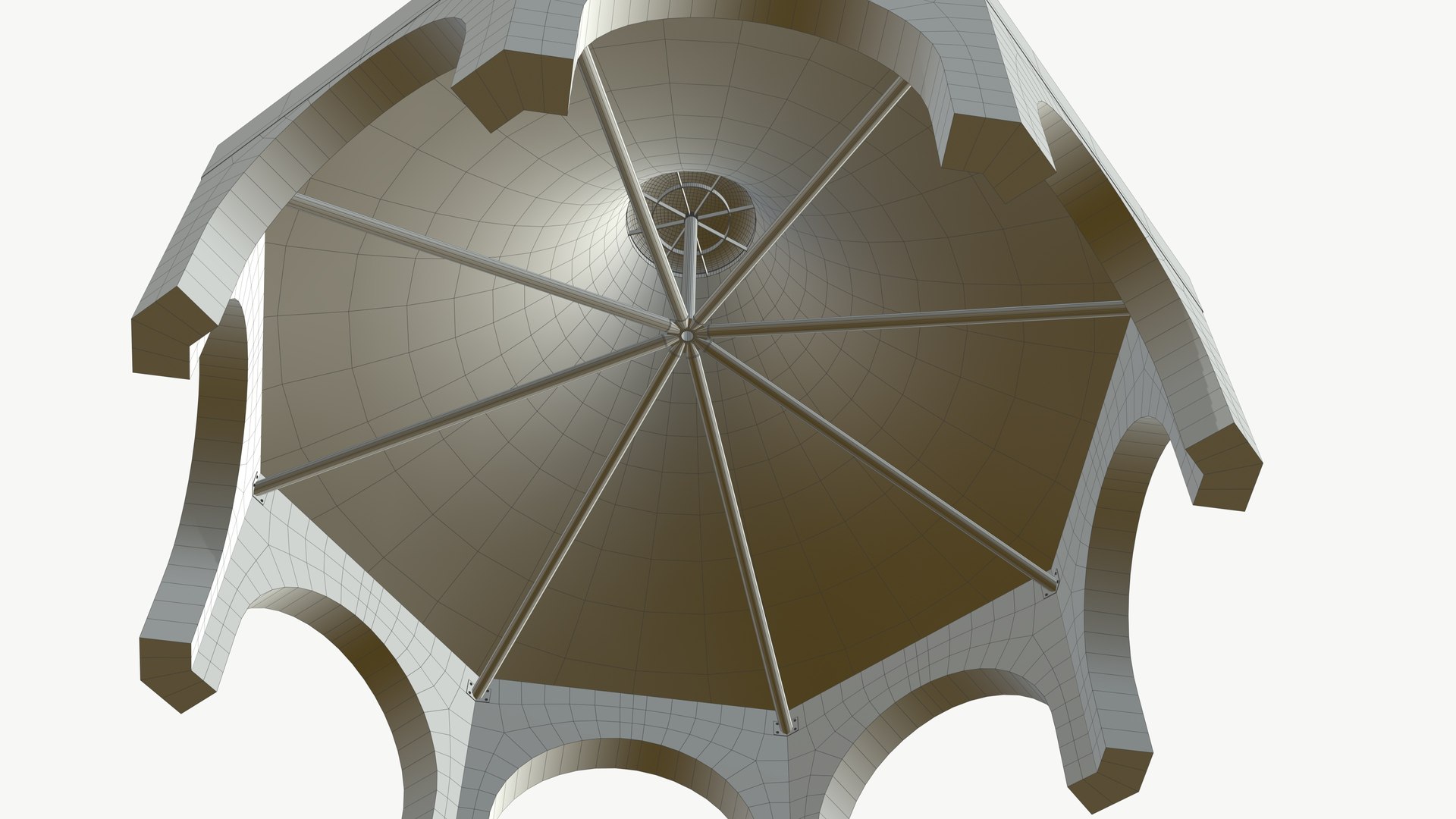 3D Tensile Structure Arch Conic Model - TurboSquid 2141070