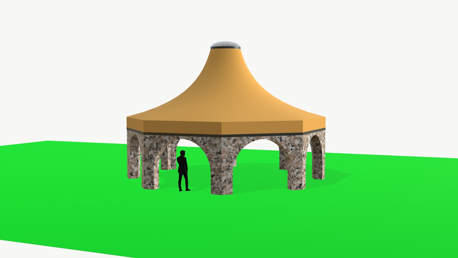 3D Tensile Structure Arch Conic Model - TurboSquid 2141070