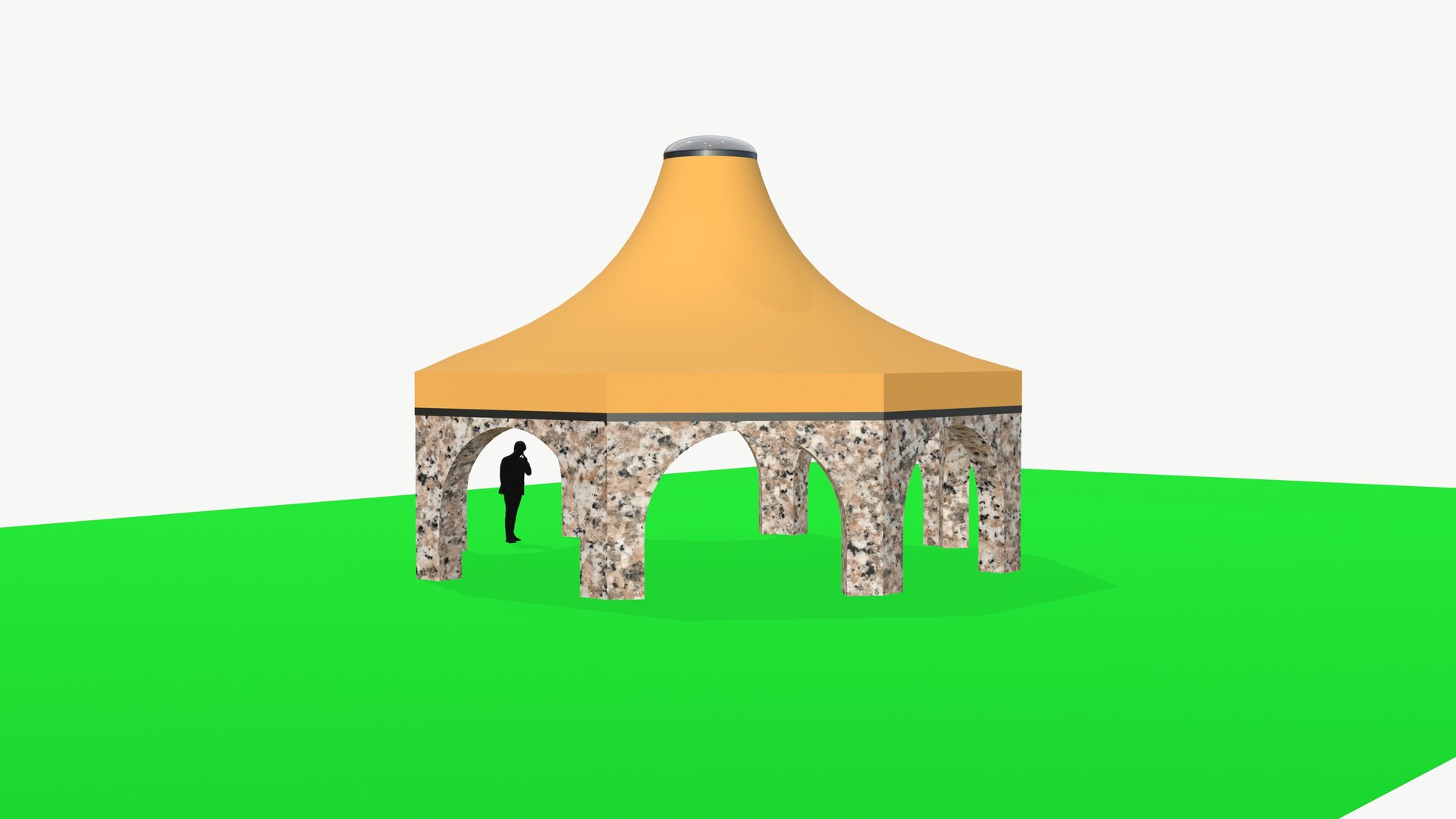 3D Tensile Structure Arch Conic Model - TurboSquid 2141070