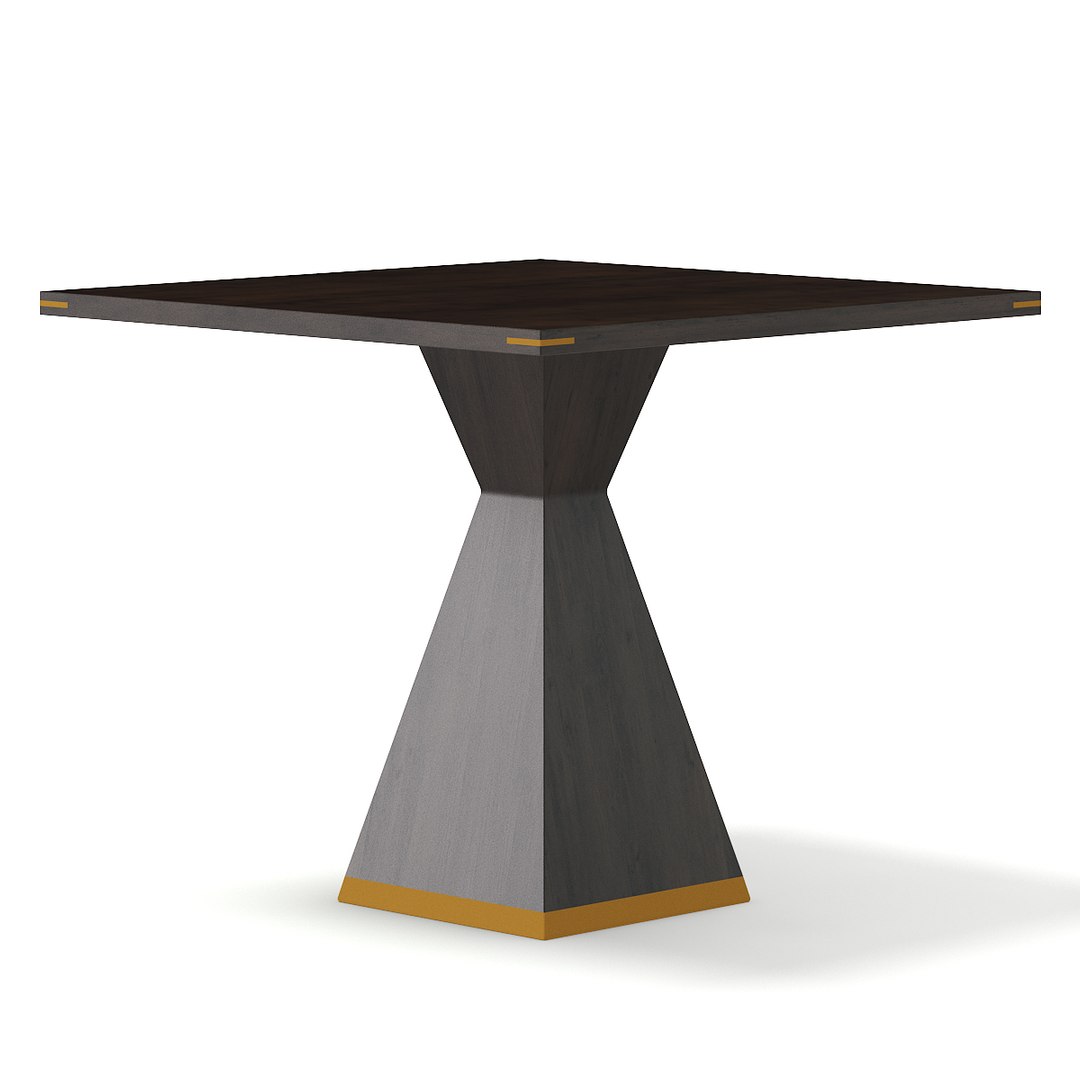 3D Square Wooden Table Model - TurboSquid 1274242