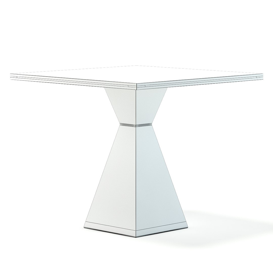 3D Square Wooden Table Model - TurboSquid 1274242