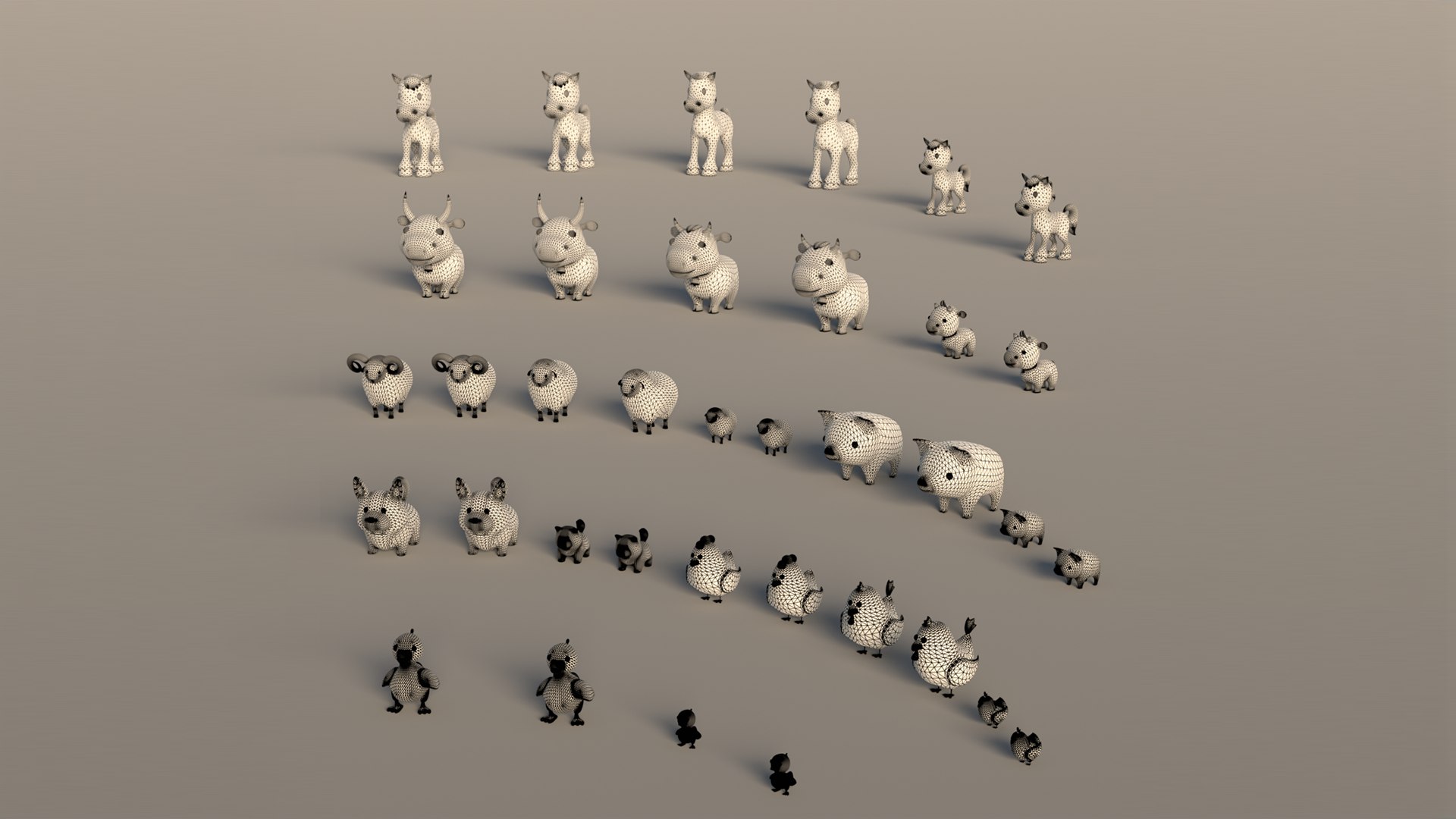 3D Model Farm Animals Pack - TurboSquid 2131070