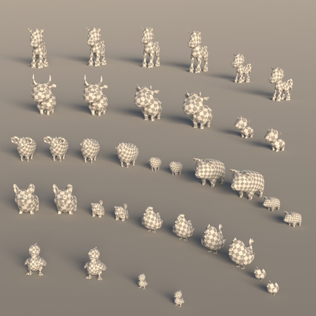 3D Model Farm Animals Pack - TurboSquid 2131070